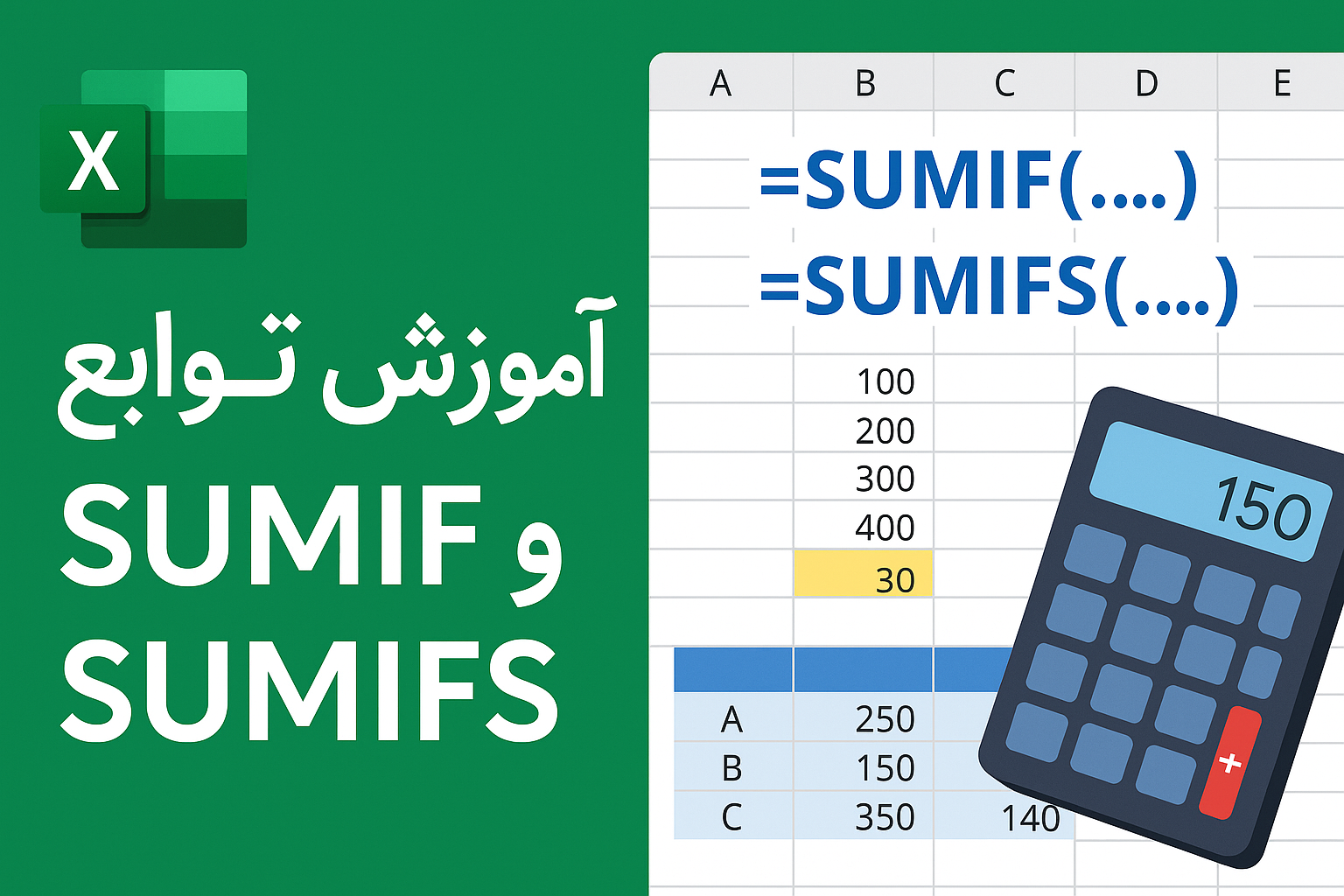 SUMIF,SUMIFS in excel | اکسل لرن